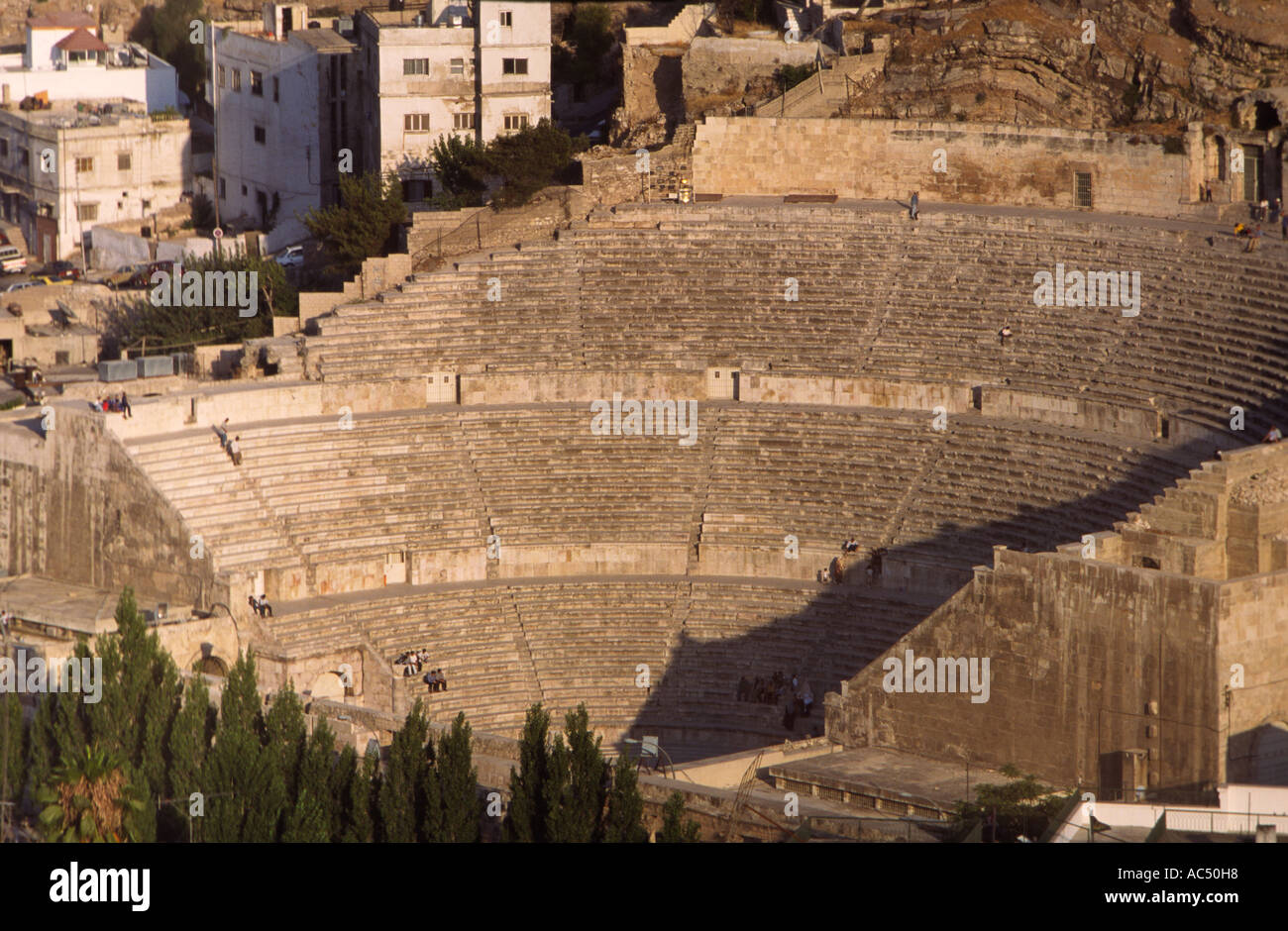 Roman amphitheatre at Amman Jordan Stock Photo - Alamy