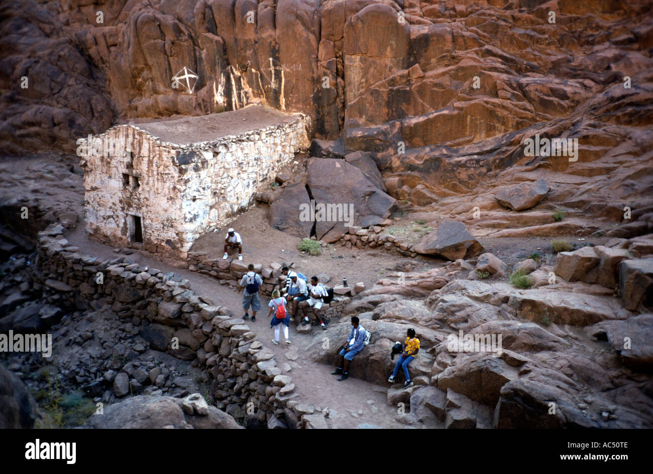 Chapel on the way to the top of Mt Sinai Egypt Stock Photo - Alamy