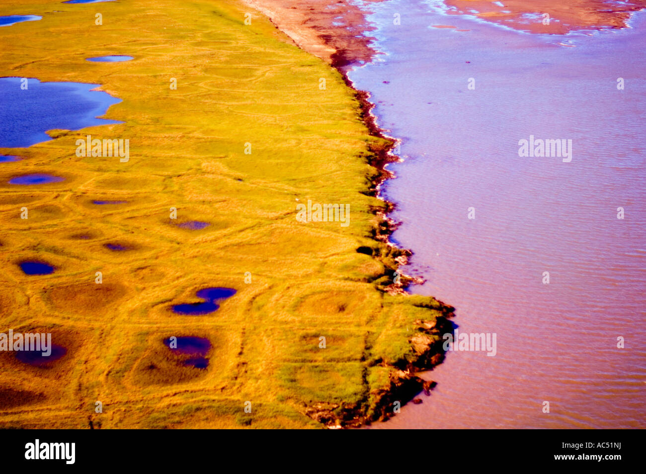 Aerial view of permafrost tundra hi-res stock photography and images ...