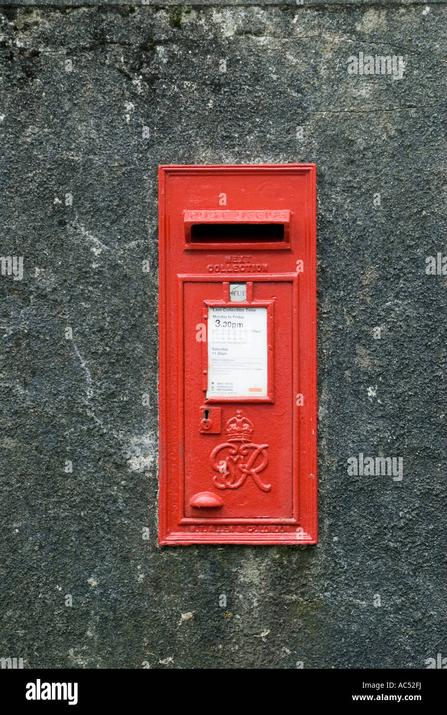 Postbox in Concrete Wall, St Dennis. 2007 Stock Photo - Alamy