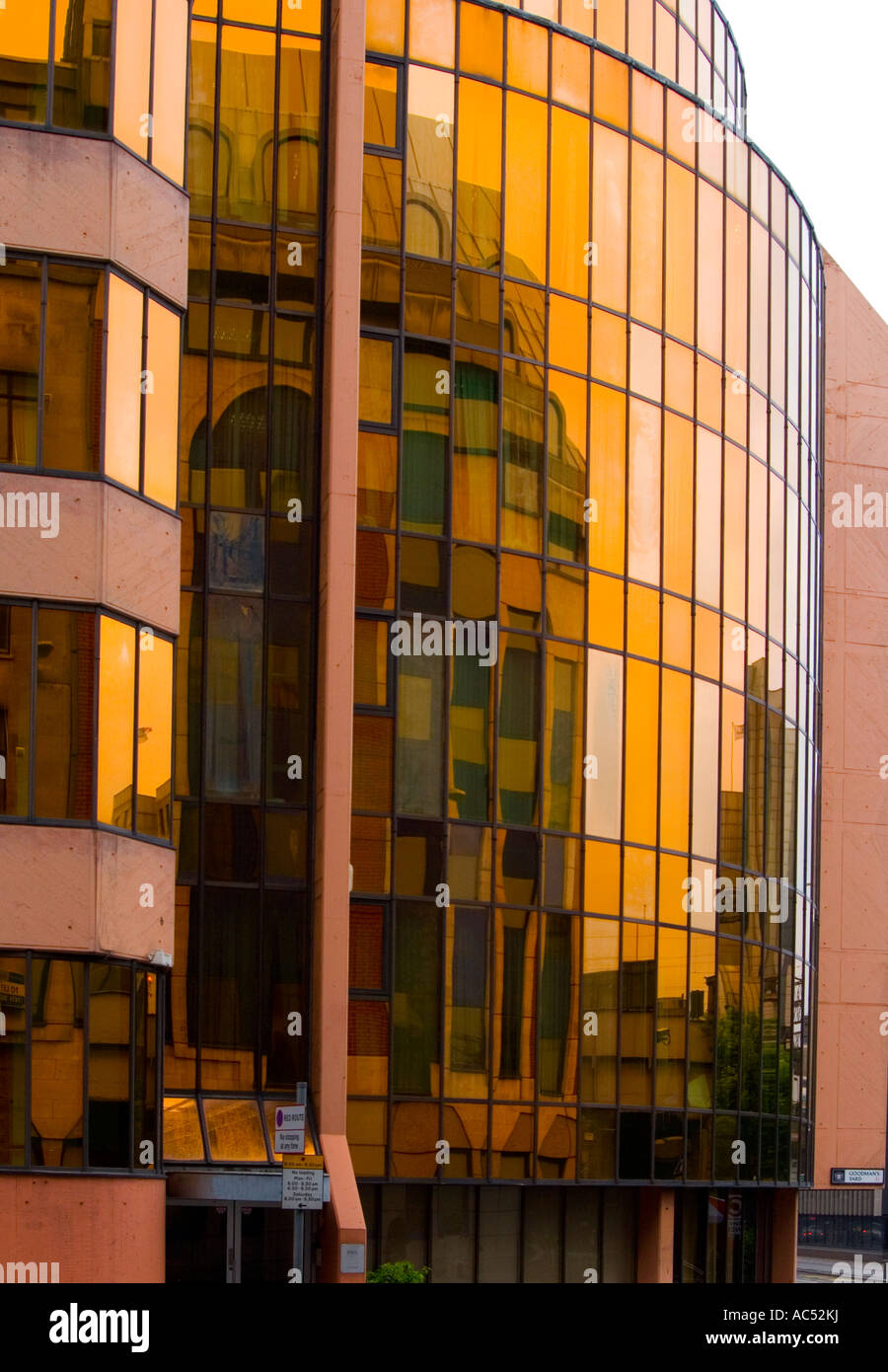 Building with Gold Coloured Windows Stock Photo - Alamy