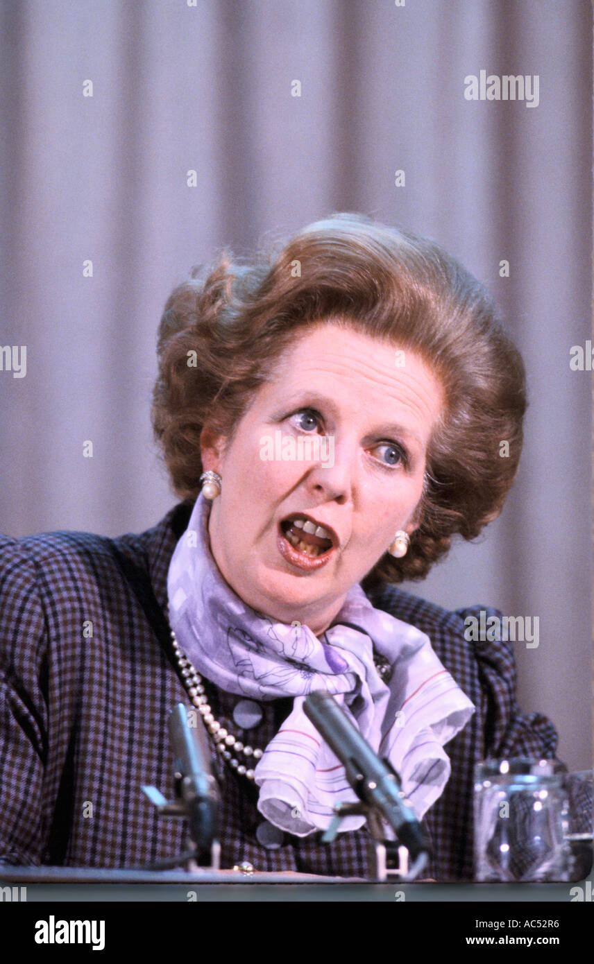 Prime minister margaret thatcher during the conservative party ...