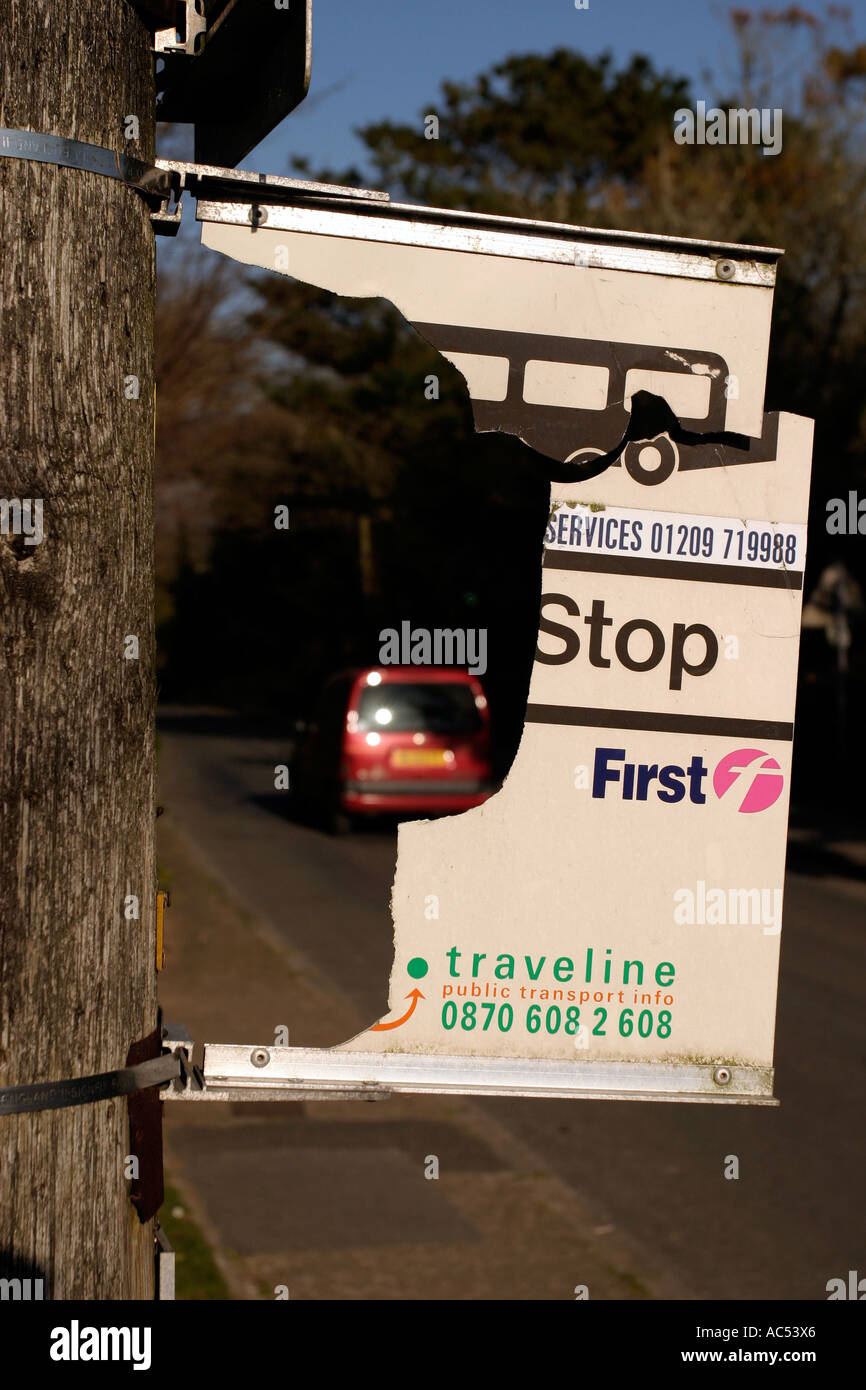 Stop Sign Broken Uk High Resolution Stock Photography and Images - Alamy