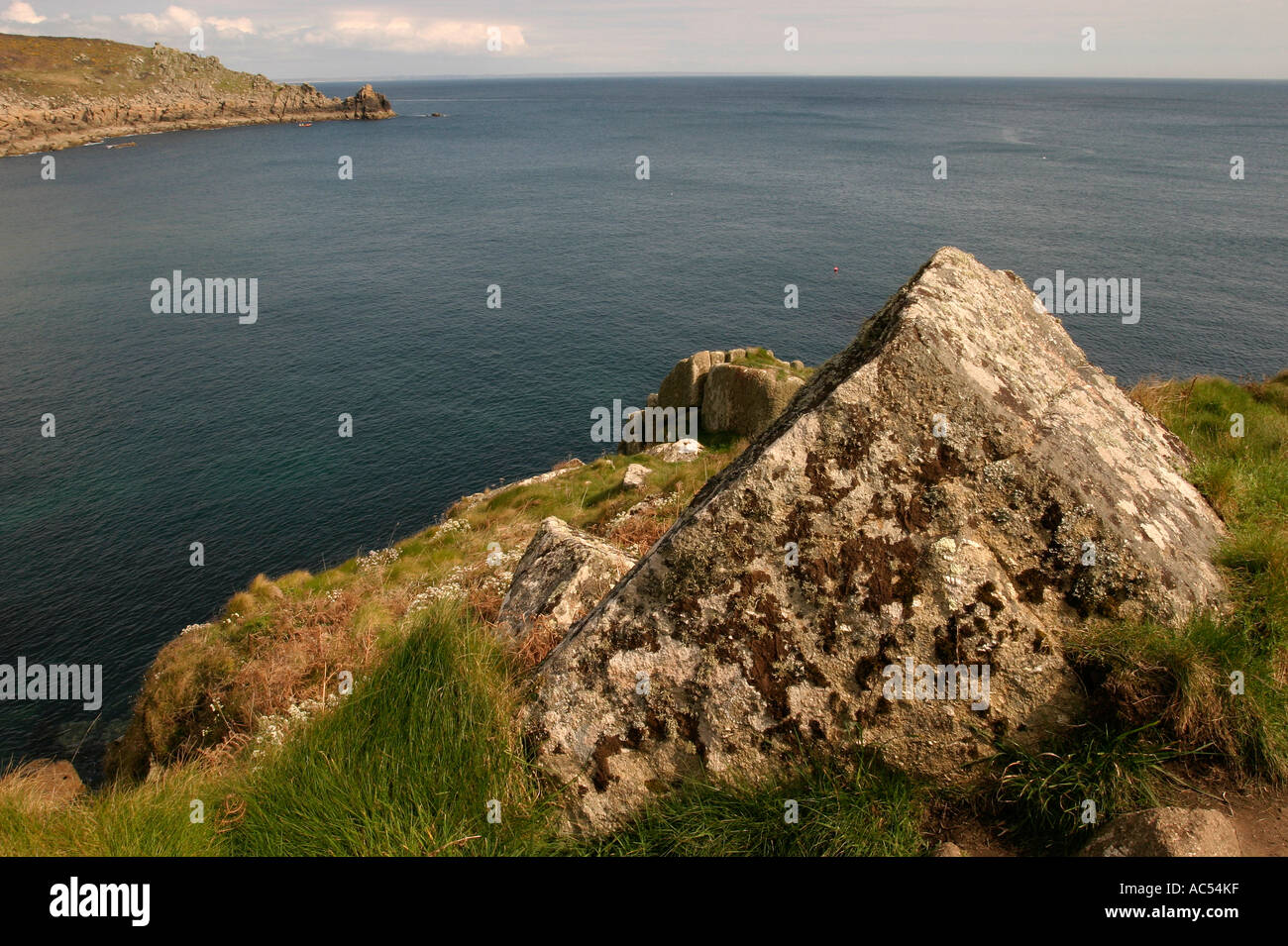 Coastal view Lamorna Cornwall Uk Stock Photo - Alamy