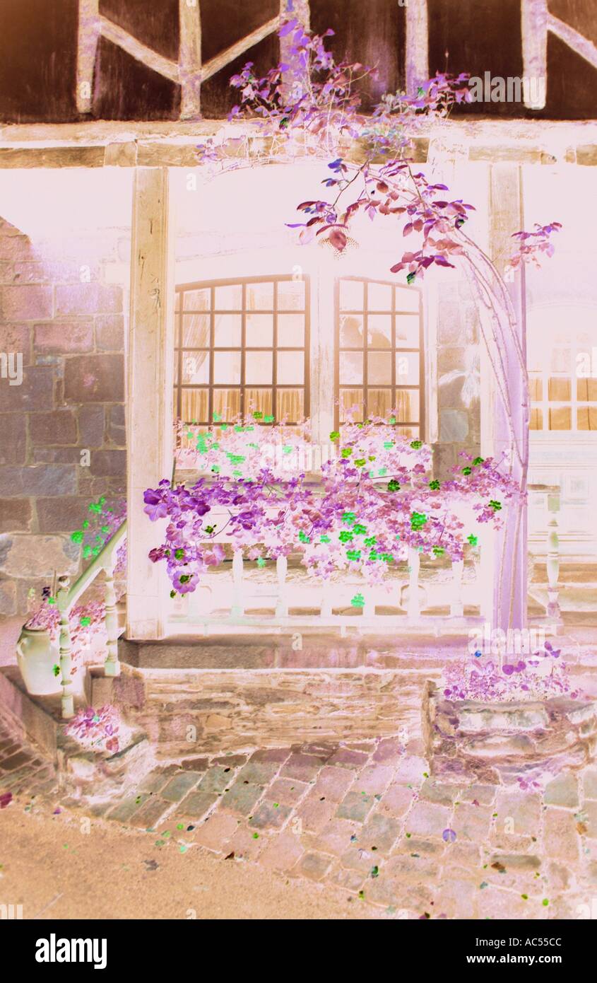 antique architecture Backdrop flower home house old Scenery Scenery ...