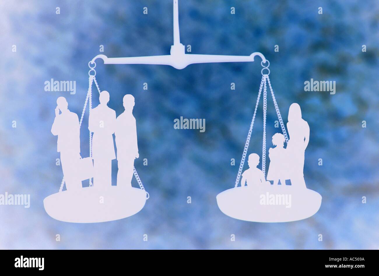 Business people scales shadow work working Stock Photo - Alamy