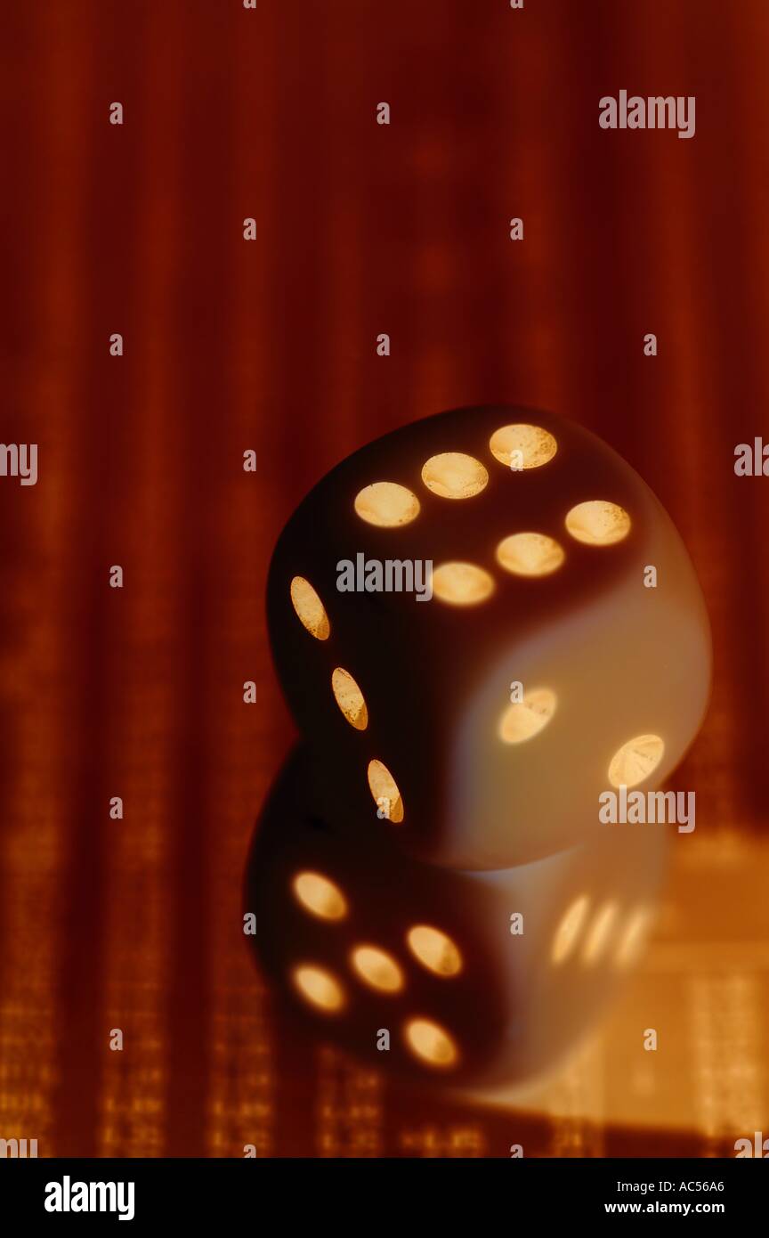 Business dice gamble stacked work working Stock Photo - Alamy