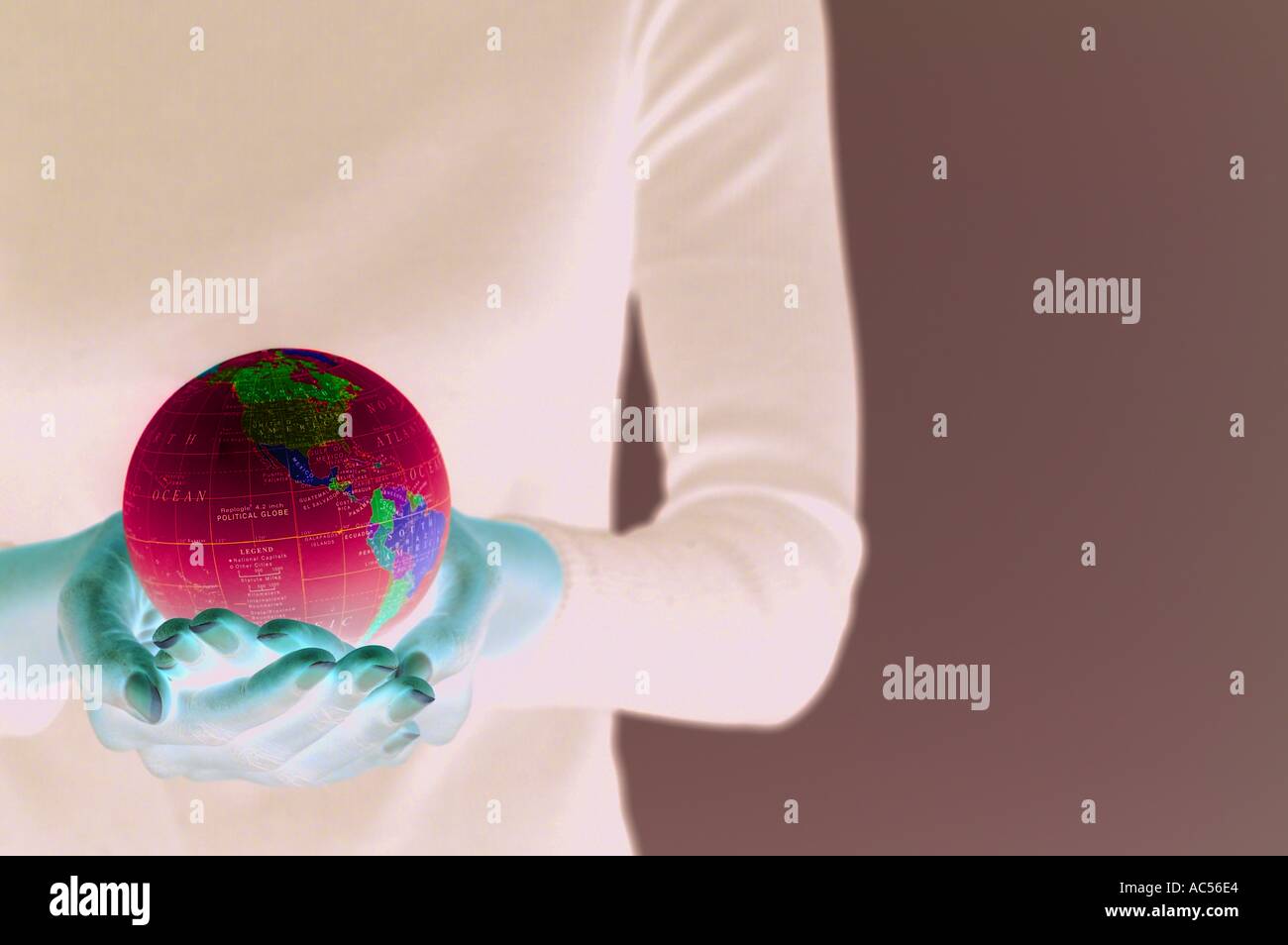 Business holding work working world globe world globe Stock Photo - Alamy