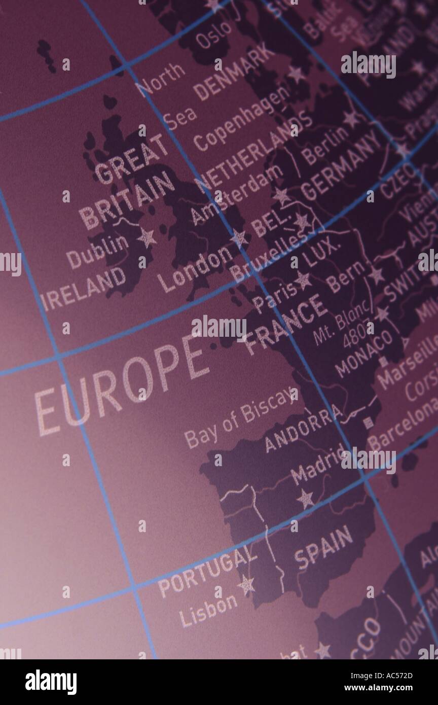 Business europe globe map work working world Stock Photo - Alamy