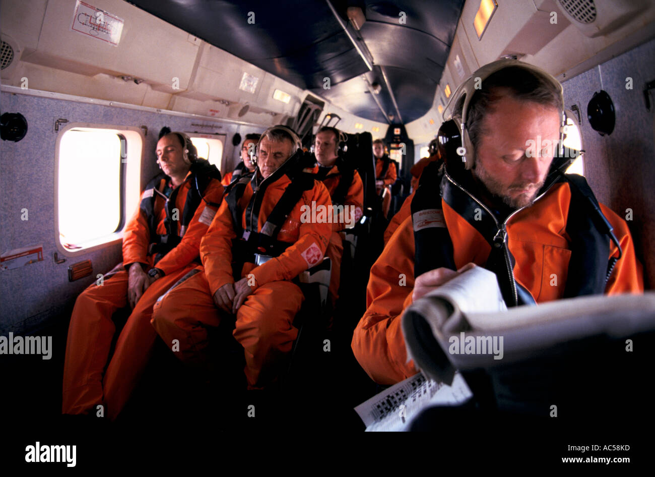 North sea oil rig workers transport hi-res stock photography and images ...
