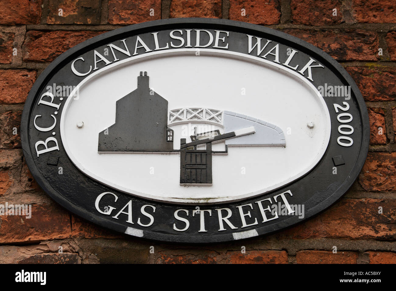 water company sign gas street basin birmingham west midlands england uk ...