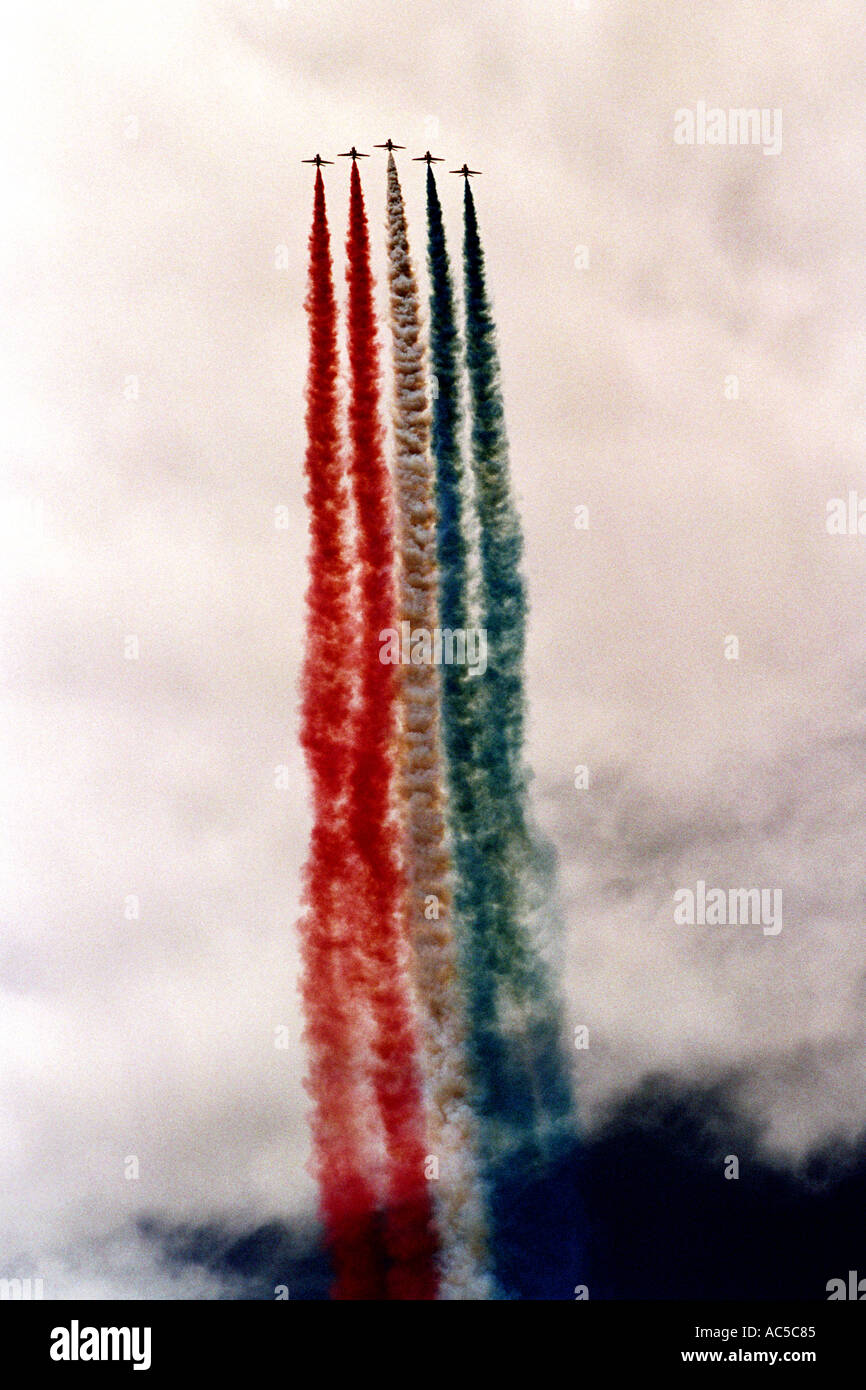 The RAF Red Arrows aerobatics display team Stock Photo - Alamy