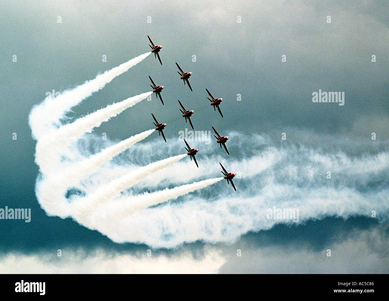The RAF Red Arrows aerobatics display team Stock Photo - Alamy