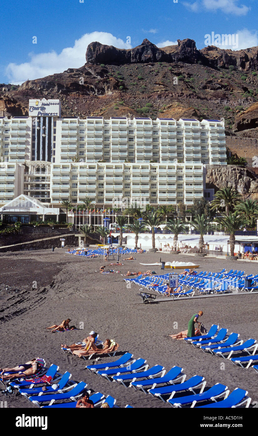 Playa Taurito Valley Beach, Mogan, Gran Canaria, Canary Islands Stock ...