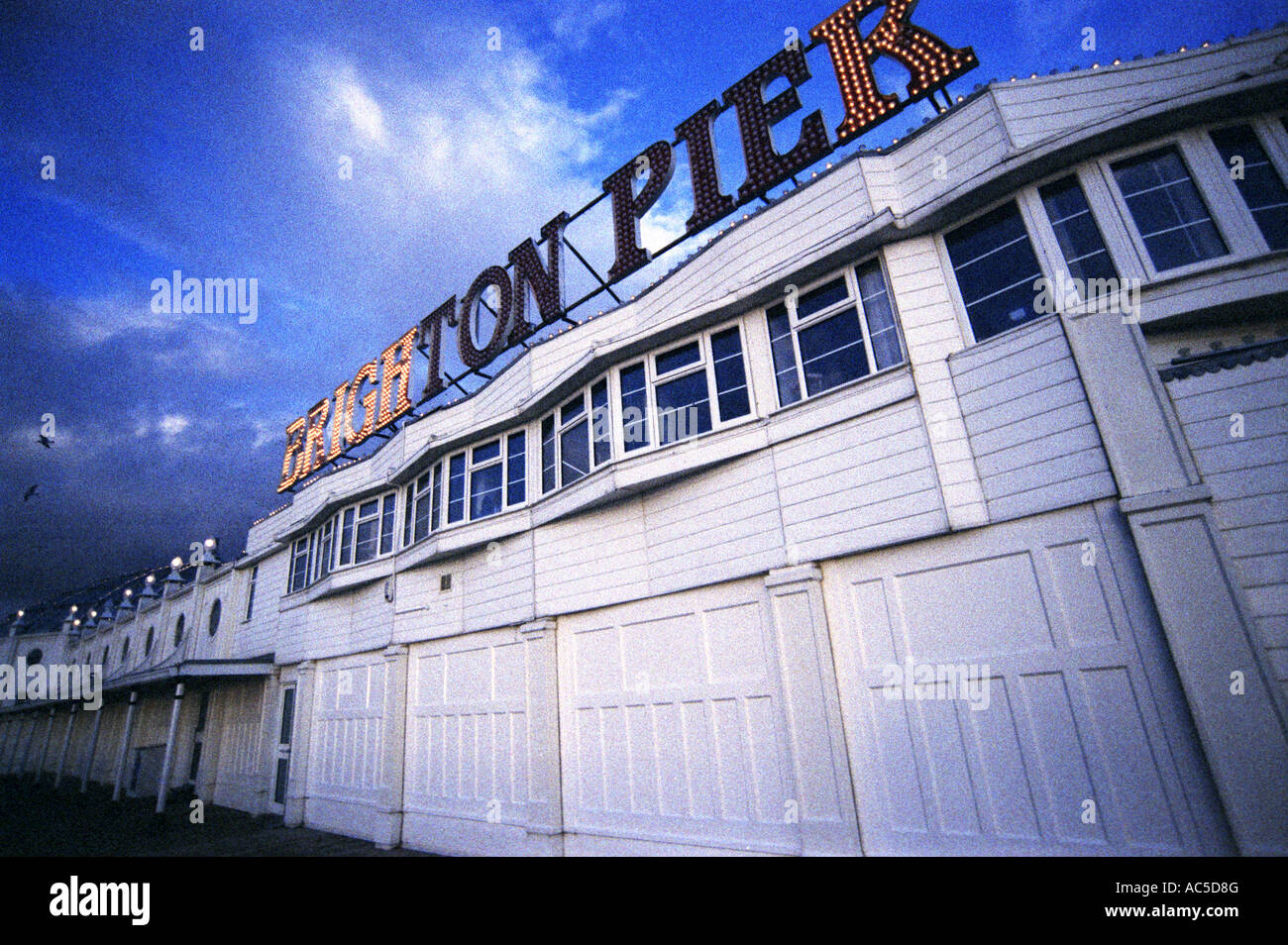 Buildings and Neon Lights on Brighton Pier, England Stock Photo - Alamy
