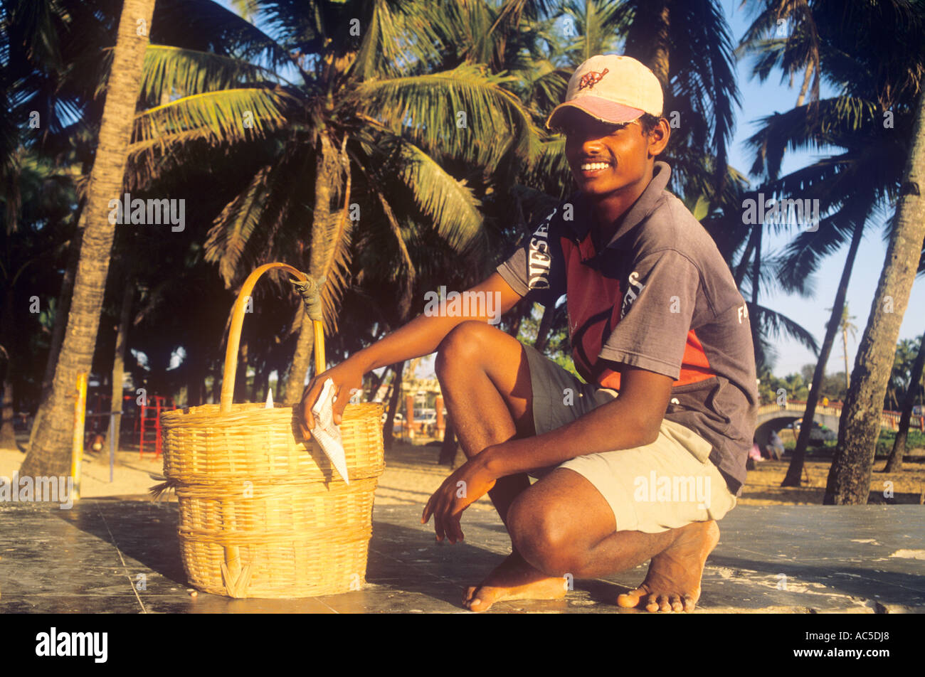Beach trader Colva Beach Goa India Stock Photo - Alamy