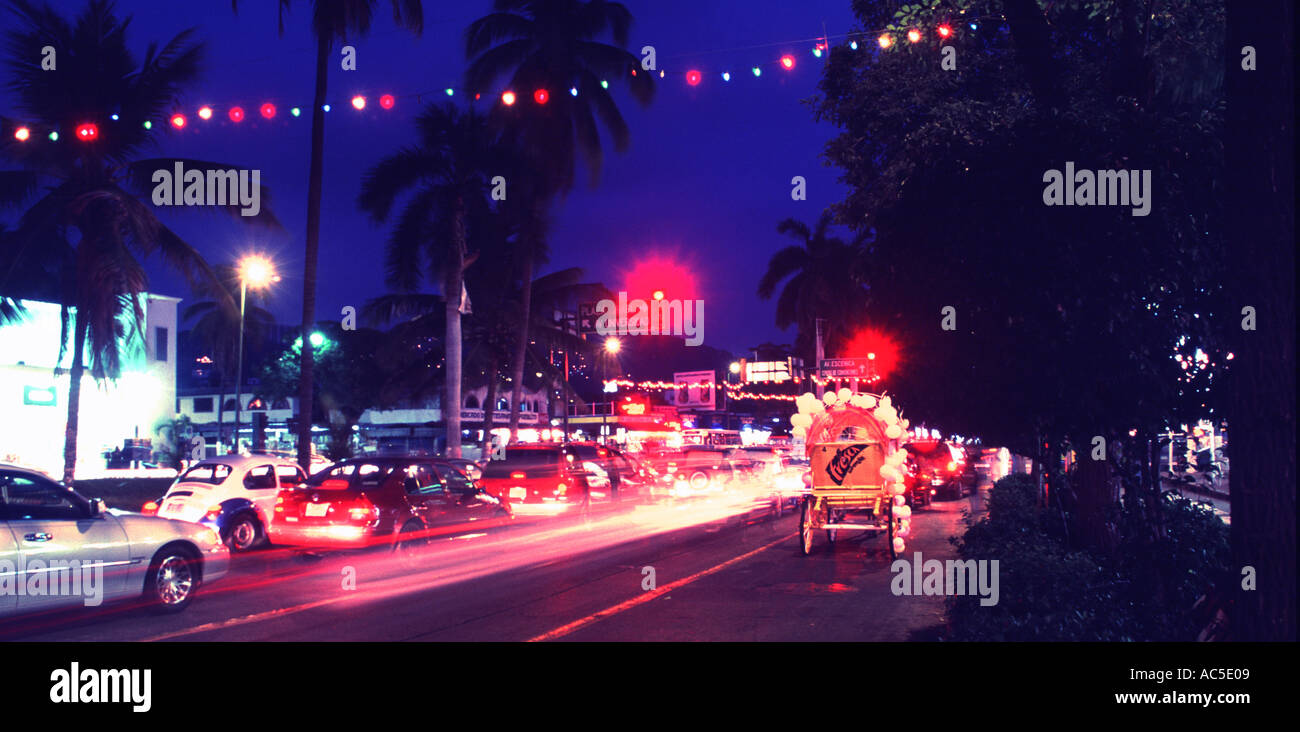 speed car cars taxi taxis Acapulco Bay cars traffic motion nightlife ...
