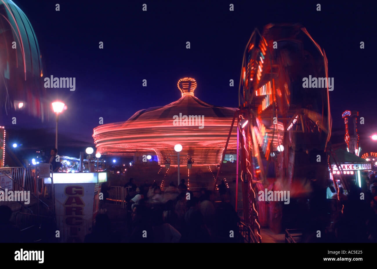 sunset at queretaro state fair mexico Stock Photo - Alamy