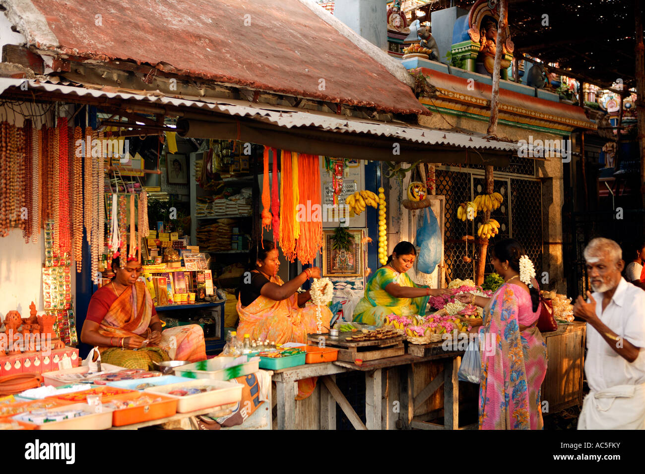 Kabaleeshwarar Temple Market Chennai Madras Tamil Nadu South India Asia ...