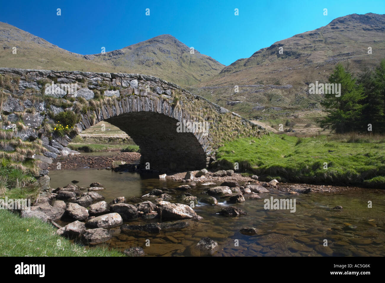 Butterbridge drovers bridge in Glen Kinglas Scotland Stock Photo - Alamy