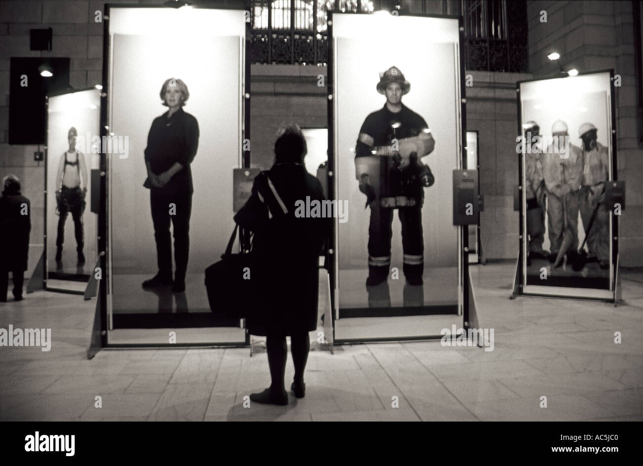 USA New York Ground zero exhibition with portraits of those affected by ...
