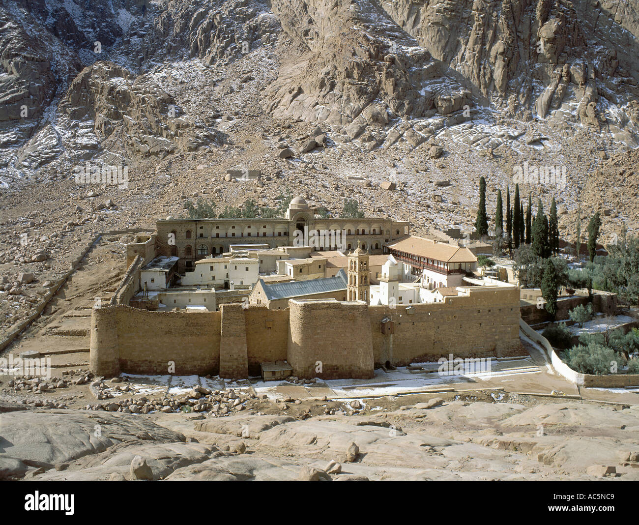 St Catherine's Monastery at the foot of Mount Sinai Sinai Egypt Stock ...