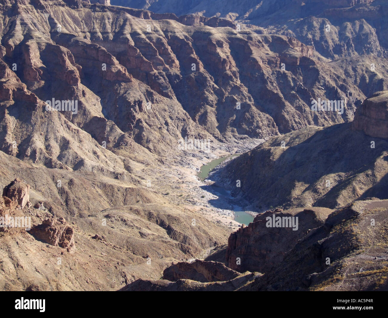 Fish River Canyon Namibia River through mountains elevated view Stock ...