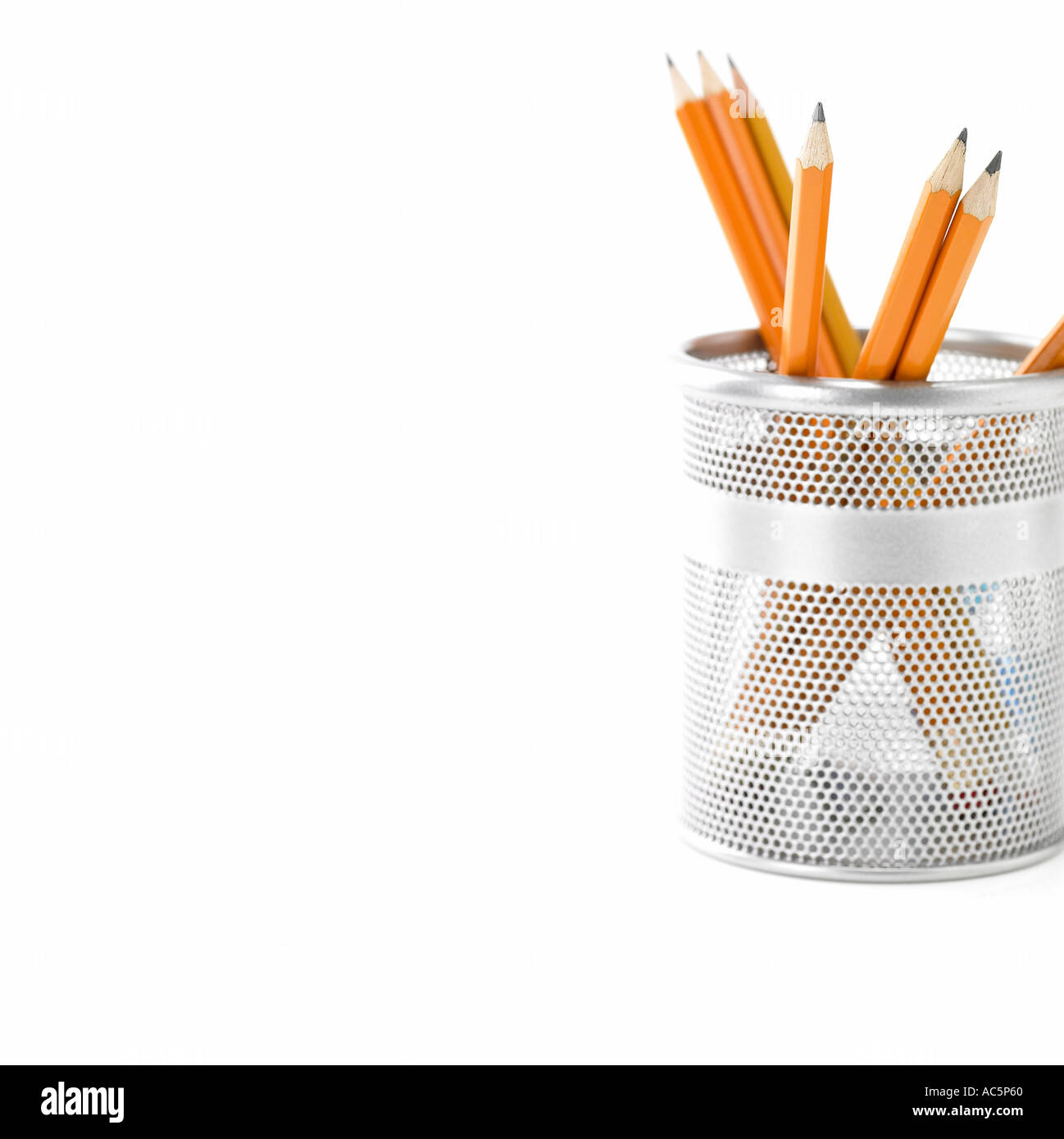 pencil holder with white background Stock Photo - Alamy
