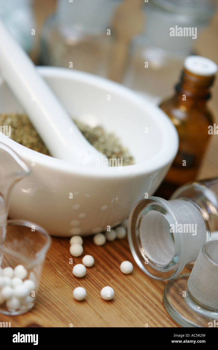 Still life of homeopathic drugs Stock Photo - Alamy