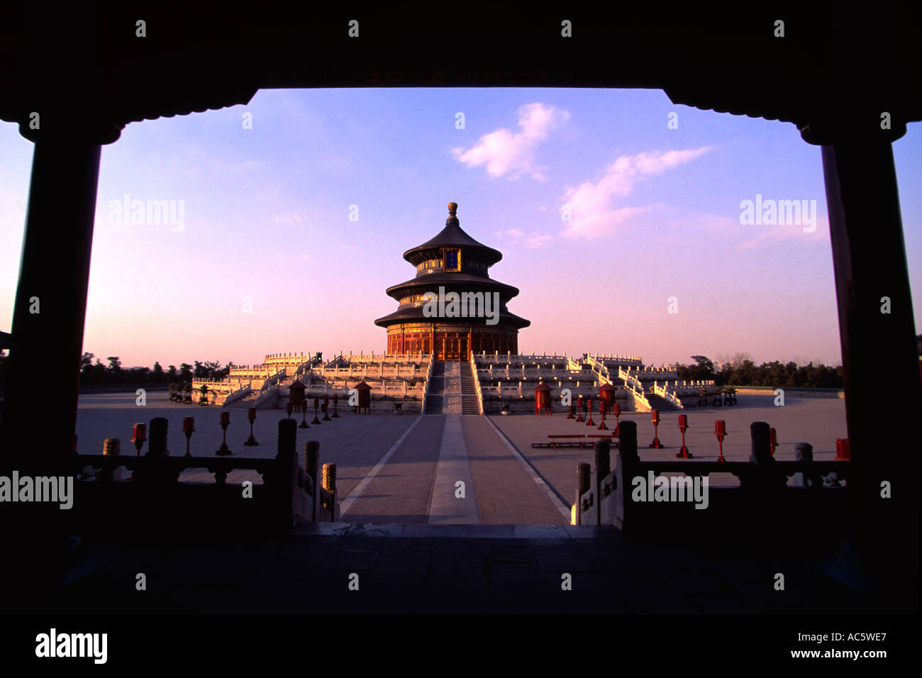 Temple of Heaven Beijing China Temple of heaven Arch Sunset Dusk ...