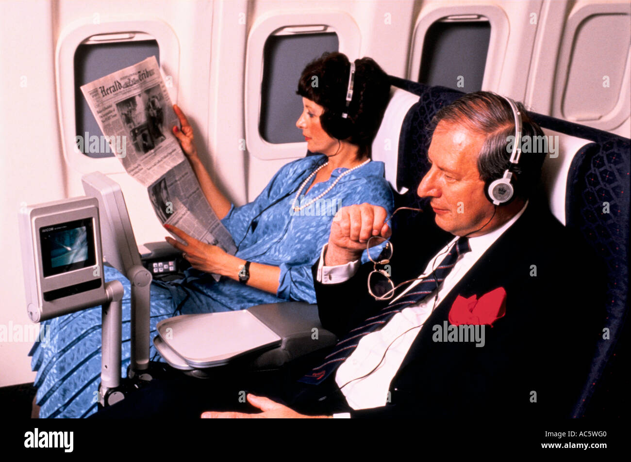First air travel newspaper hi-res stock photography and images - Alamy