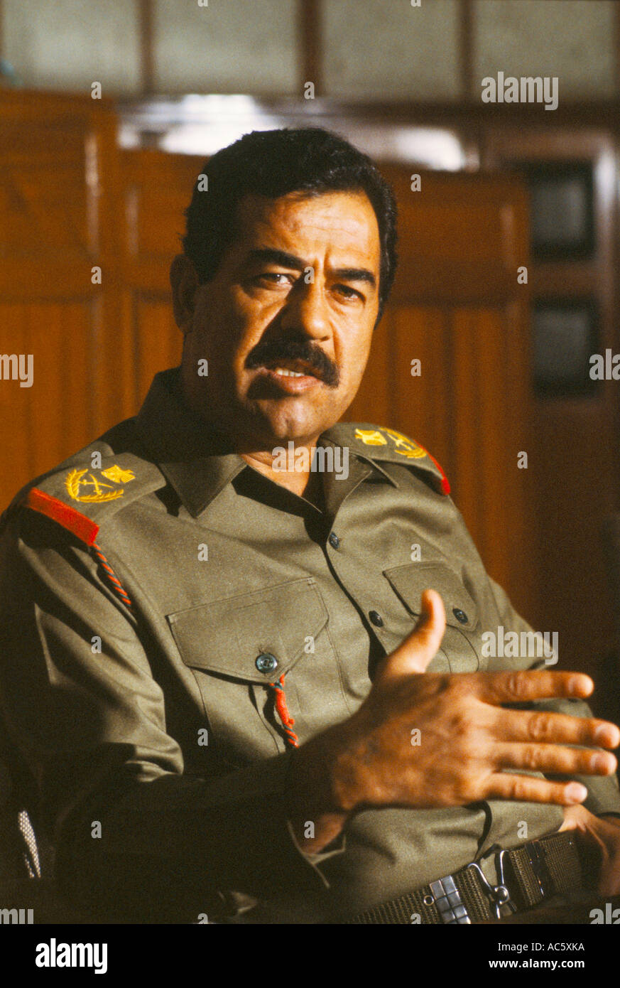 President Iraq Saddam Hussein Military High Resolution Stock ...