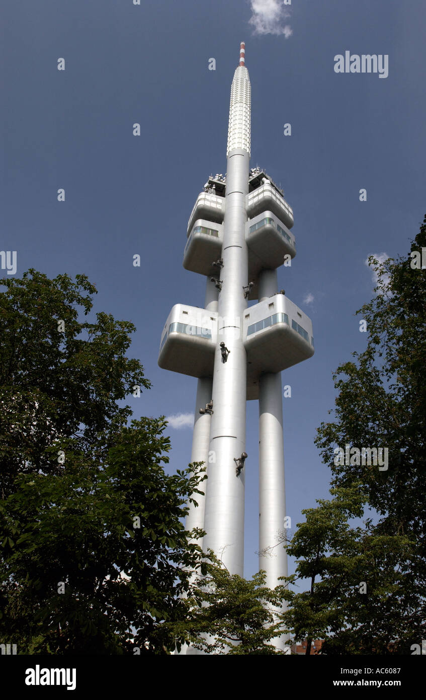 Telecommunications tower in Prague, Czech Republic Stock Photo - Alamy