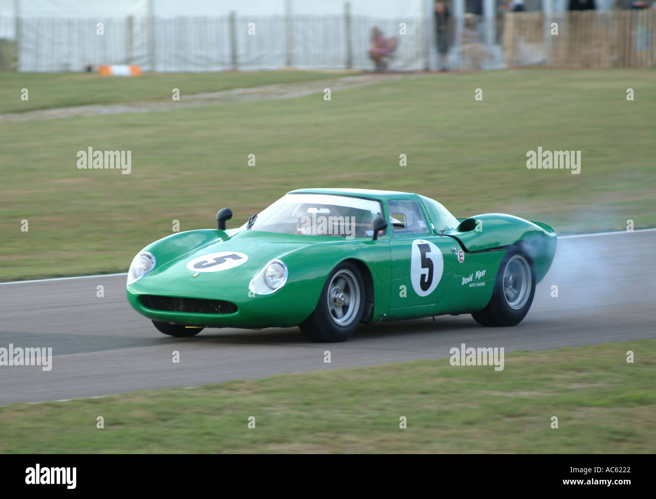 Smoking Ferrari 250 LM Sports Car at Goodwood Revival Motor Racing ...