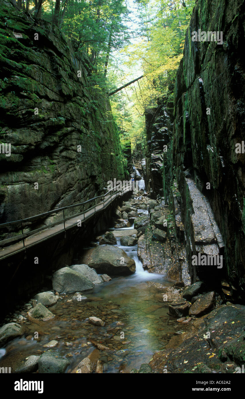 The Flume Gorge Franconia Notch State Park New Hampshire USA Stock ...