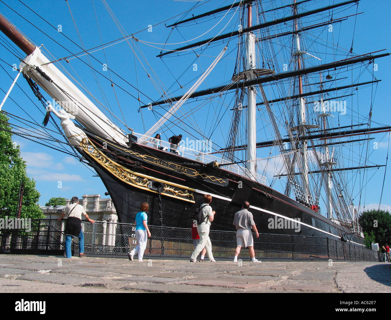 Tourists Visiting the Cutty Sark Tea Clipper Greenwich London England ...