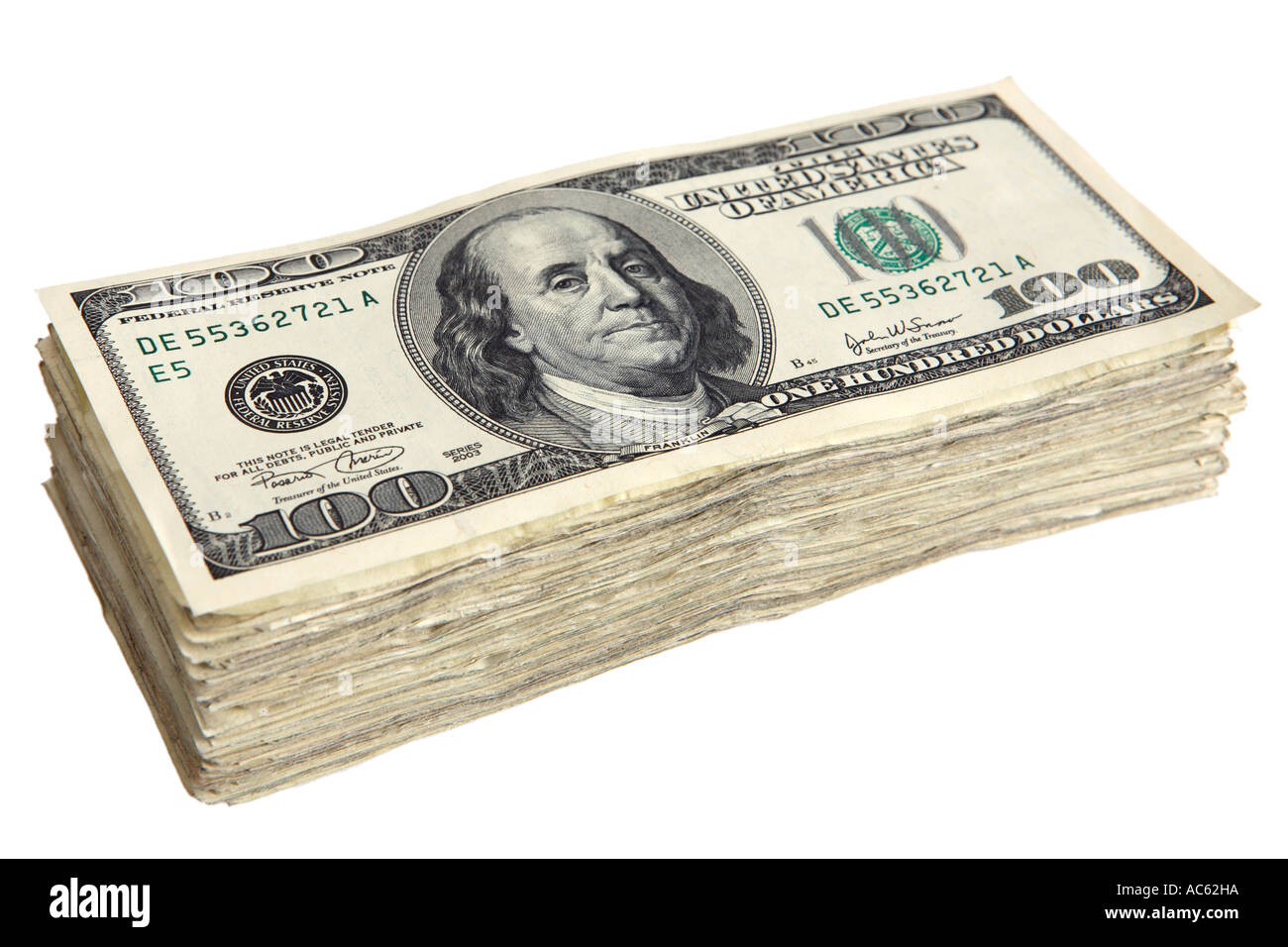 Stack Of 100 Dollar Bills Stock Photo 7458713 Alamy Stack Of 100 Dollar Bills Stock Photo 7458713 Alamy