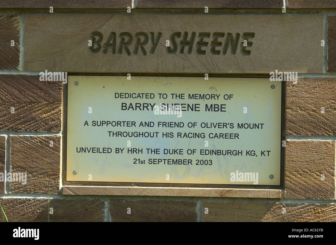 Memorial to Barry Sheene at Olvers Mount racing Curcuit Scarborough ...