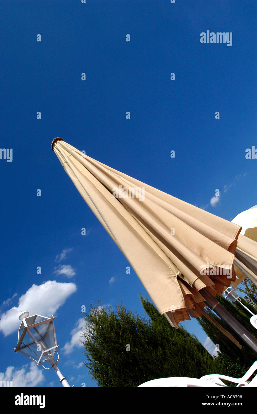 Folded sun shade Stock Photo - Alamy