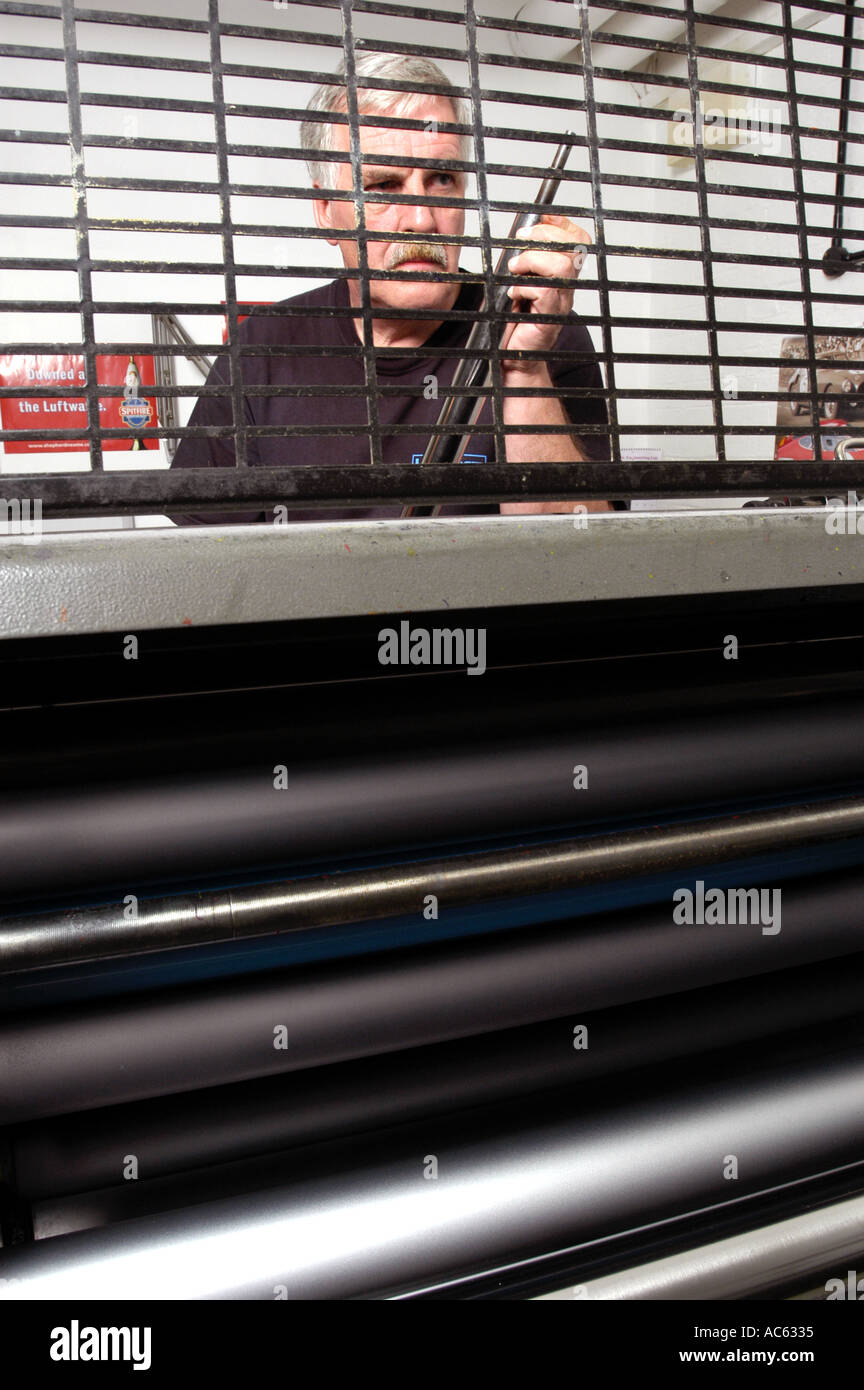 Printer cleaning rollers on printing machine Stock Photo - Alamy