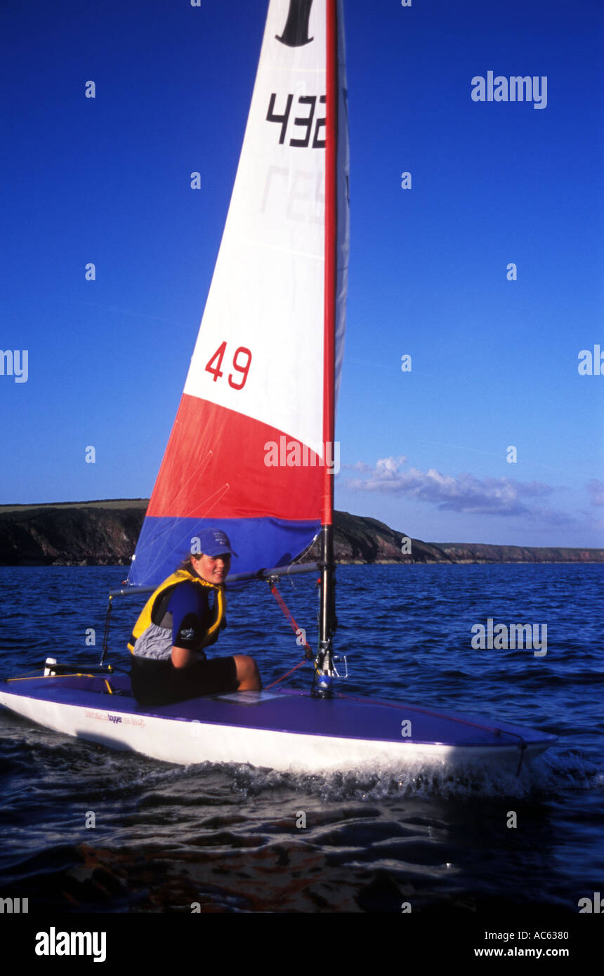 Sailing Pemrokeshire Wales UK 43125AD Stock Photo - Alamy