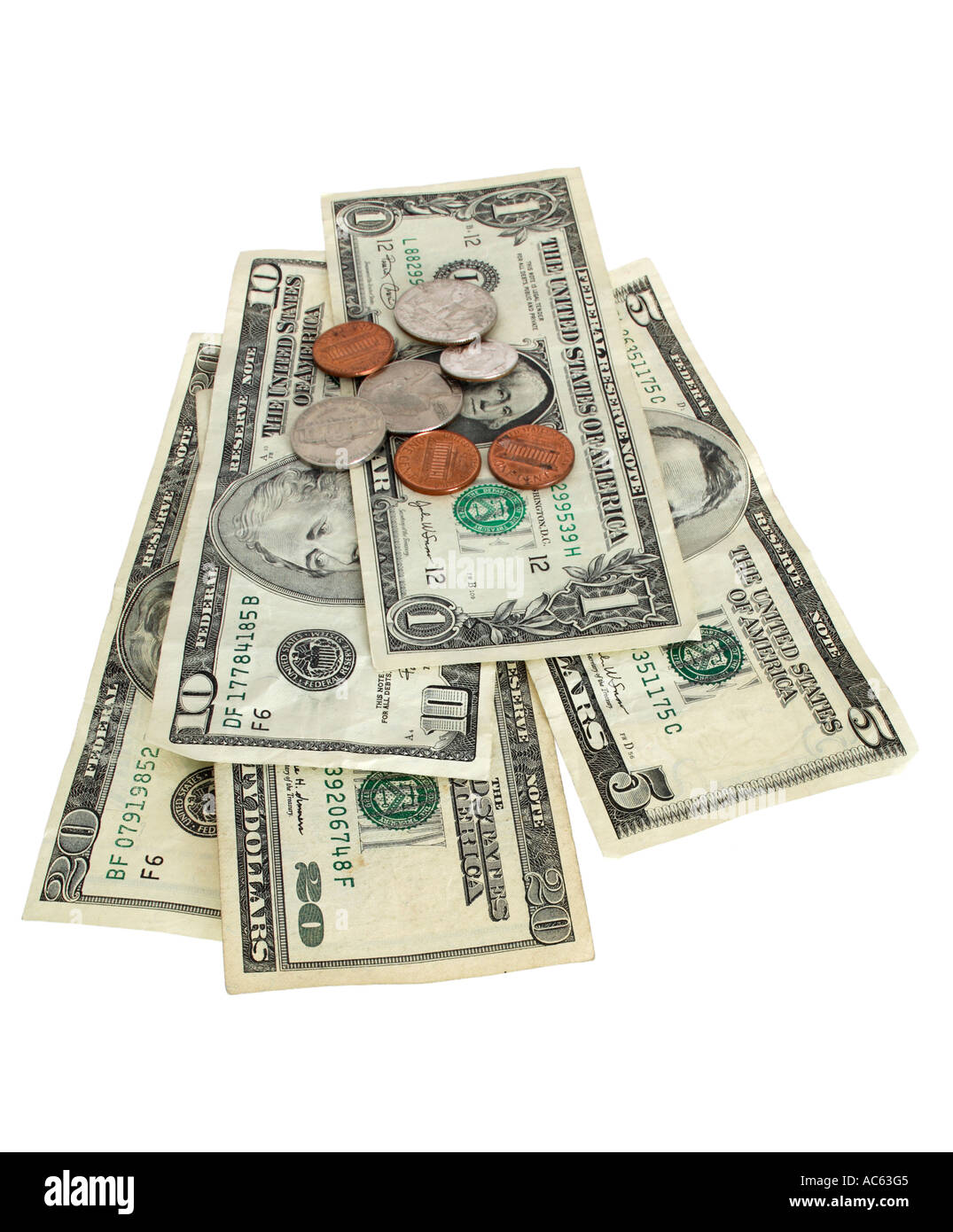 Cash and change Stock Photo - Alamy