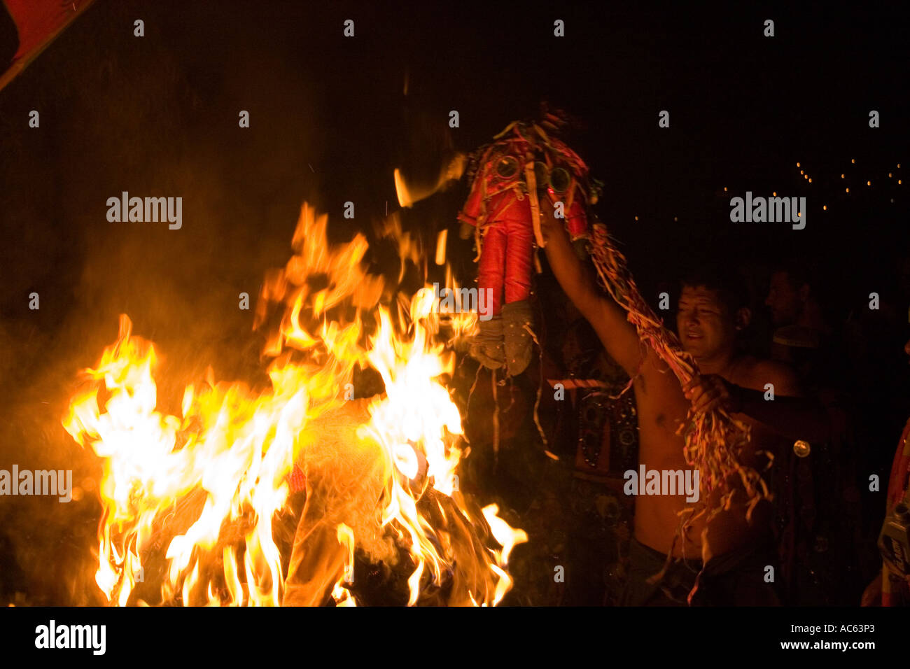 The burial of the Devil which marks the end of the carnival in Tilcara ...