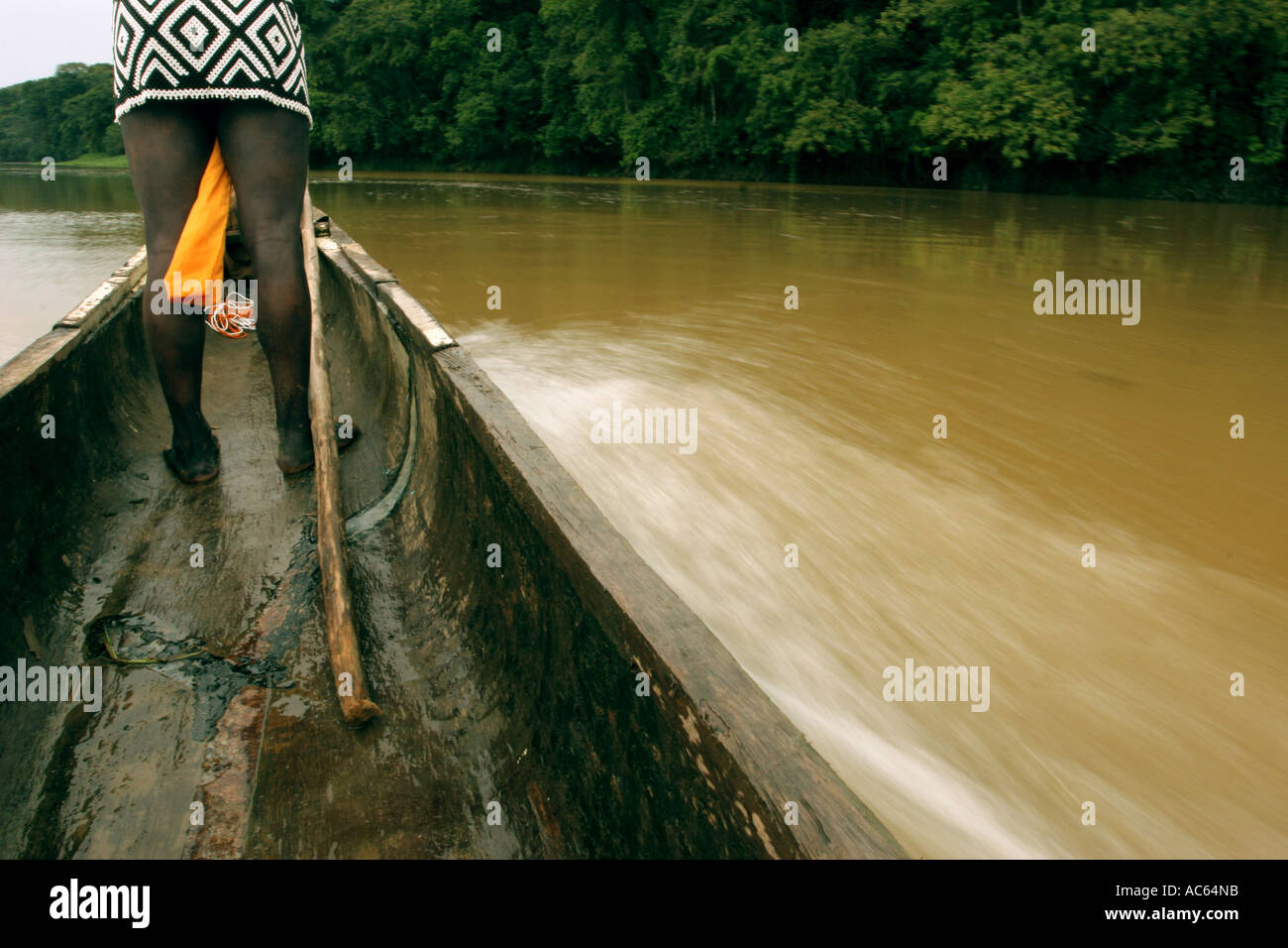 Indian sailing through chagres river hi-res stock photography and ...