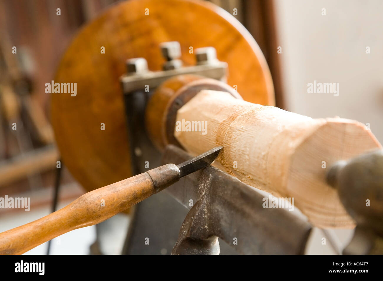 Wood lathe hi-res stock photography and images - Alamy