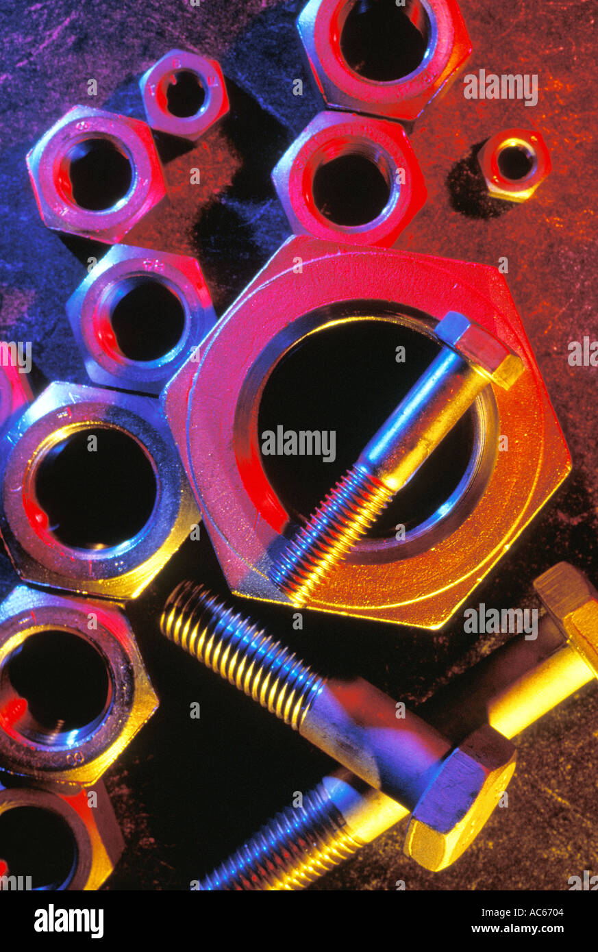 Red and yellow bolts hi-res stock photography and images - Alamy