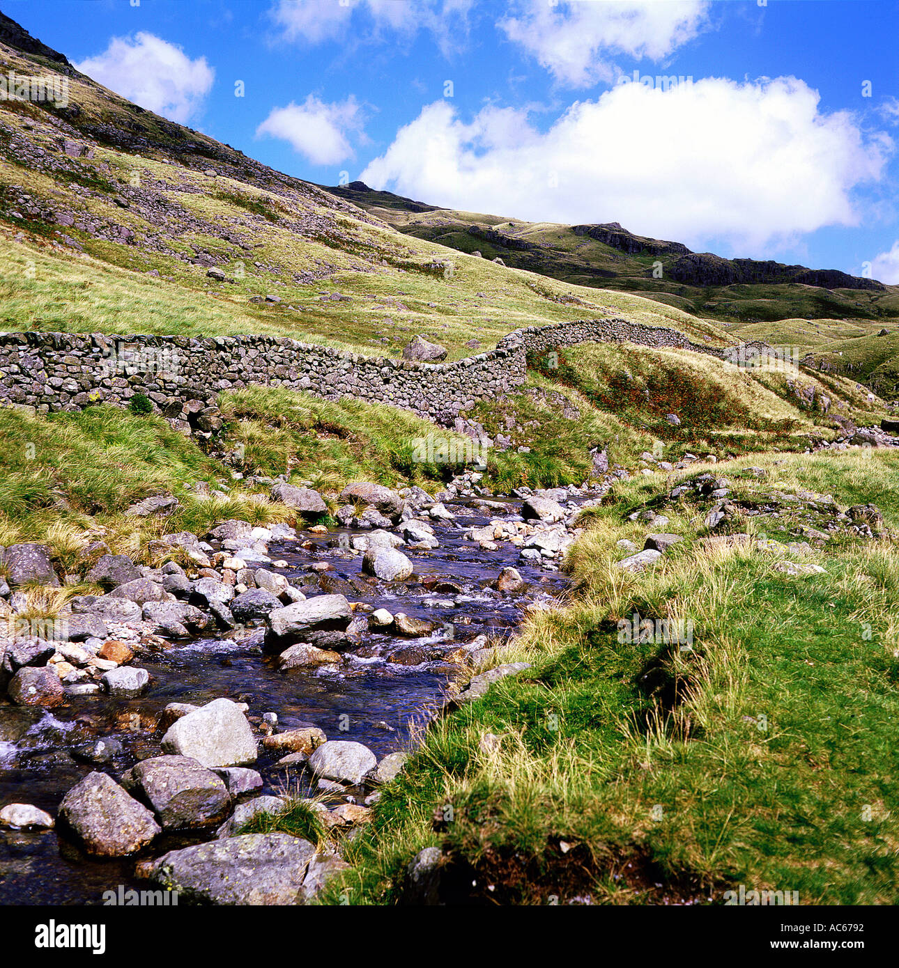 Lake District stream on a summers day. Cumbria, England, UK Stock Photo ...