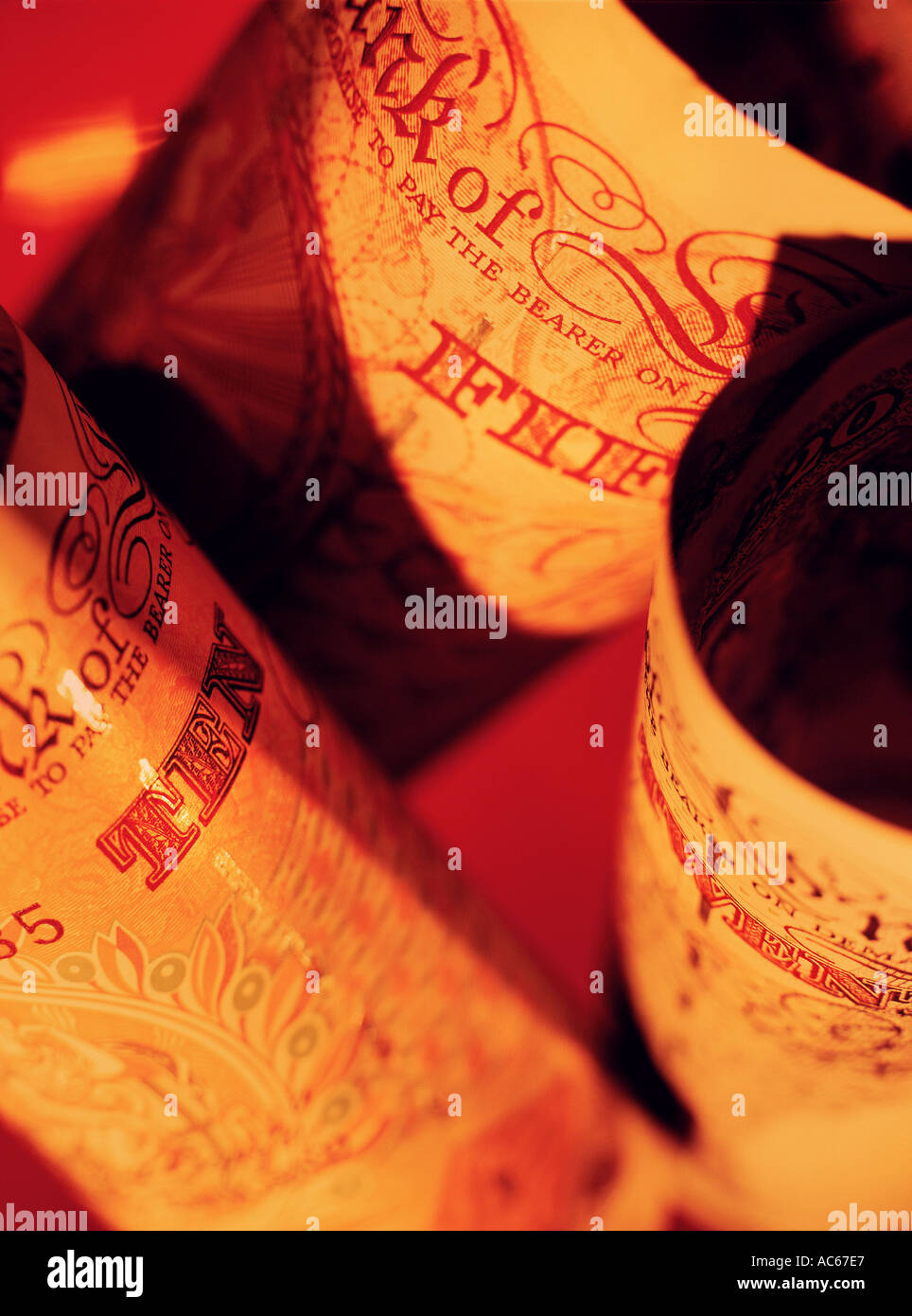 Rolled up notes money uk hi-res stock photography and images - Alamy