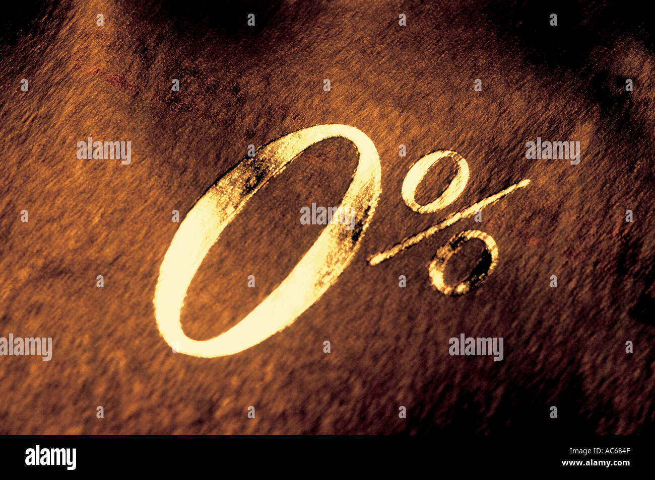 Paper print of Zero percent interest rate Stock Photo - Alamy