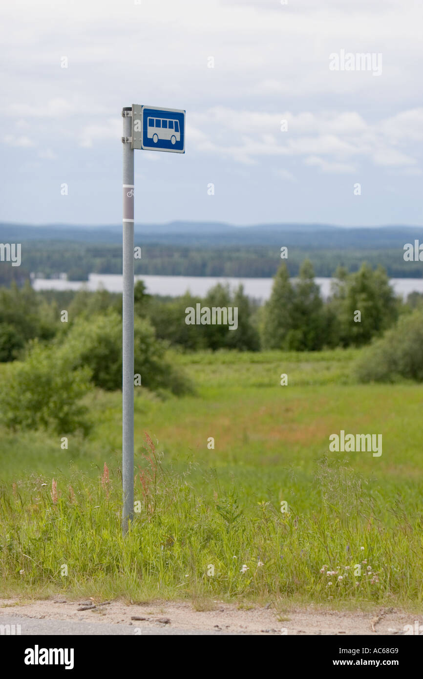 Bus stop sign finland hi-res stock photography and images - Alamy